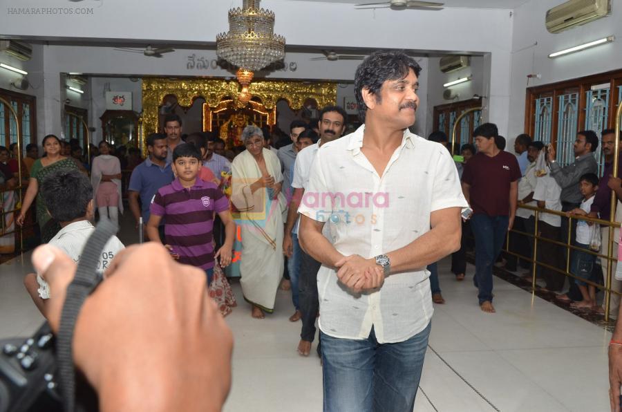 Akkineni Nagarjuna Family at sai baba Temple on 22nd May 2014 / Akkineni Nagarjuna - Bollywood ...